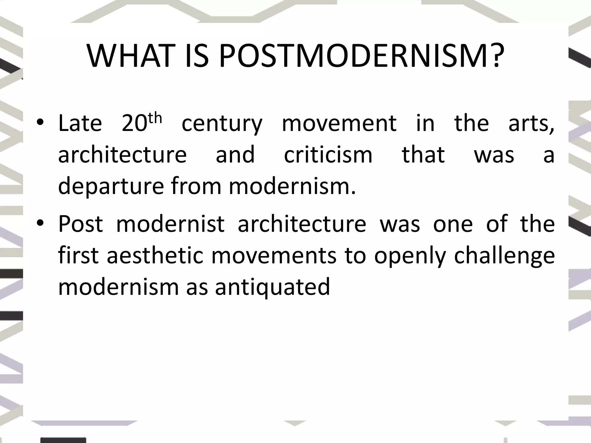 Lec 12 post modernism | PPT