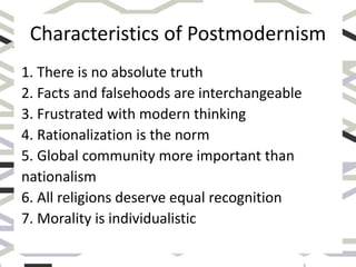 Lec 12 post modernism | PPTX