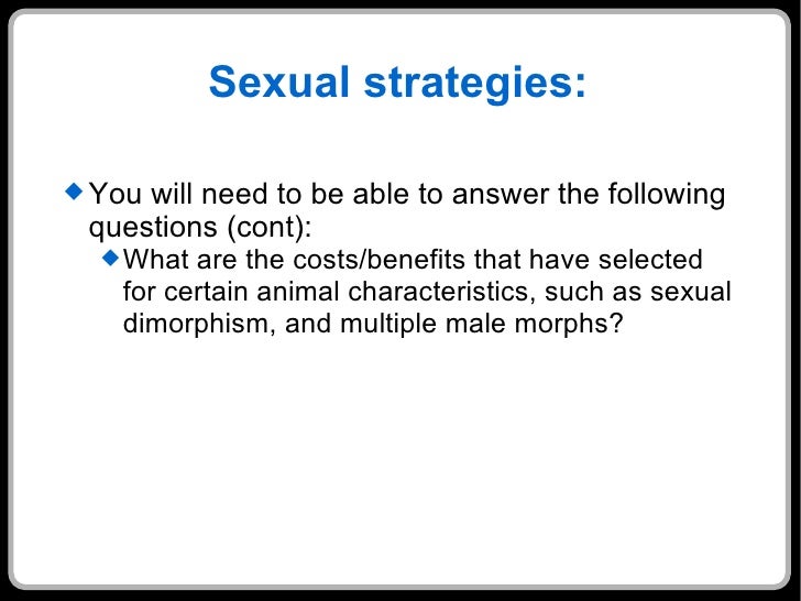 Lec 12 Sexual Strategies