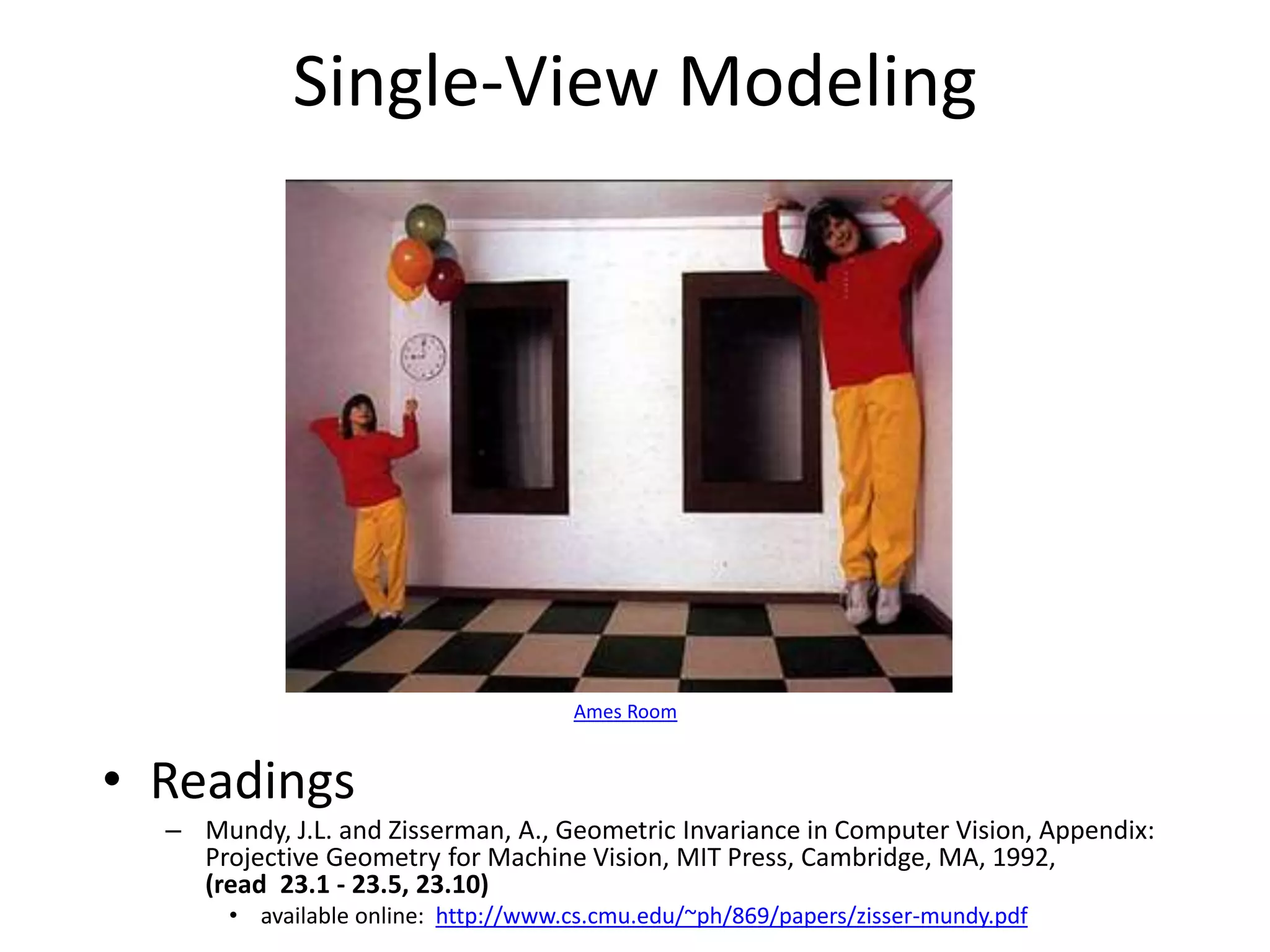 Computer Vision - Single View | PPTX