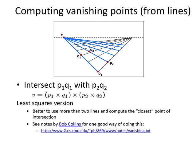 Computer Vision - Single View | PPT