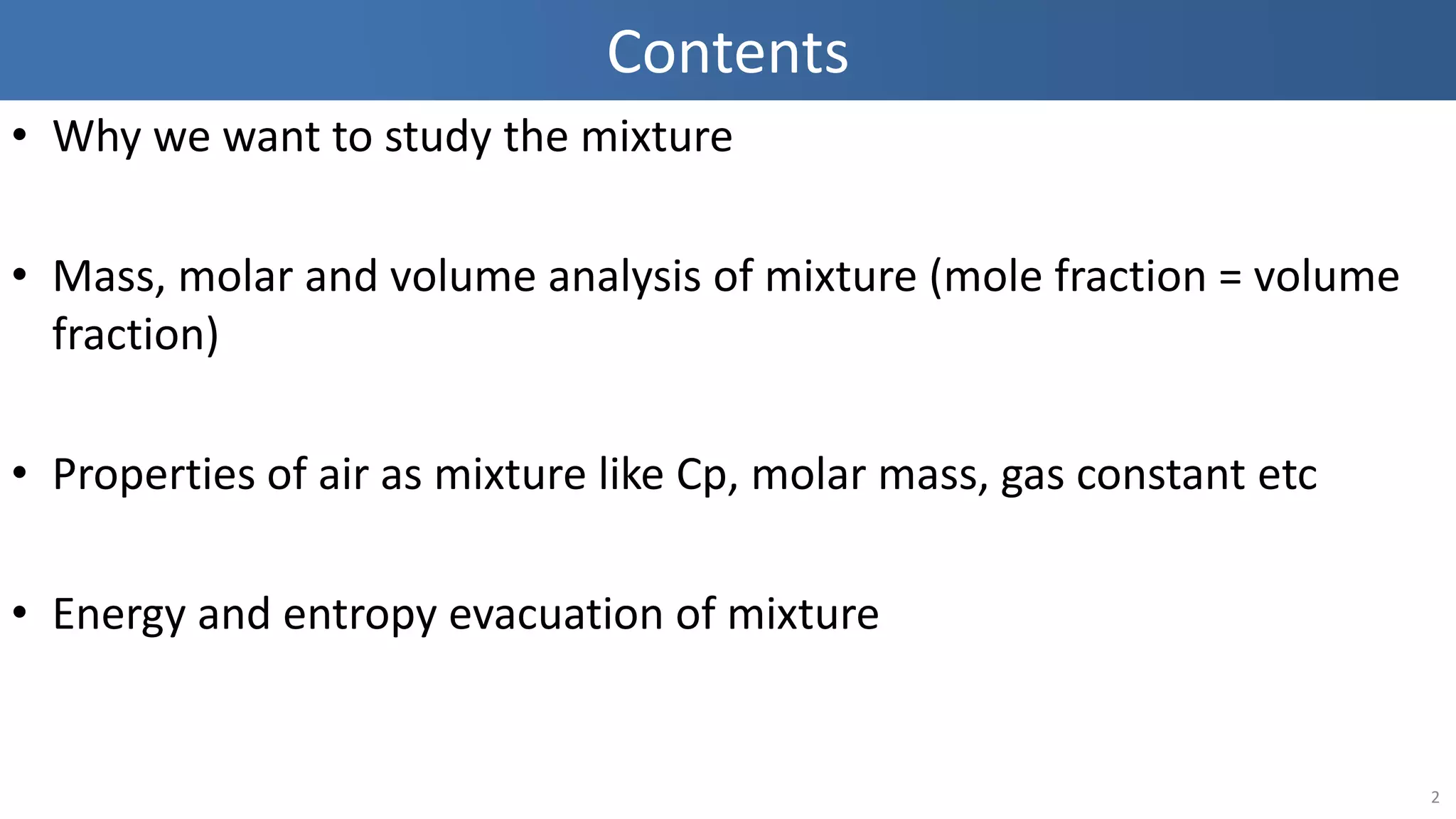 Lecture 12 - Gas Mixture | PPTX