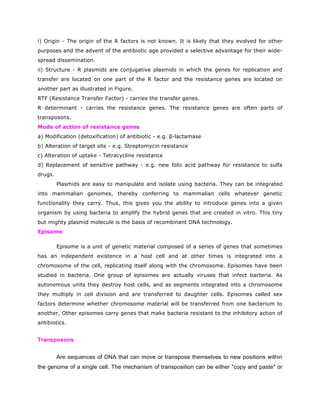 Lec13. plasmid and episom | PDF