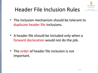 COMP2710 Software Construction: header files | PPT | Programming ...