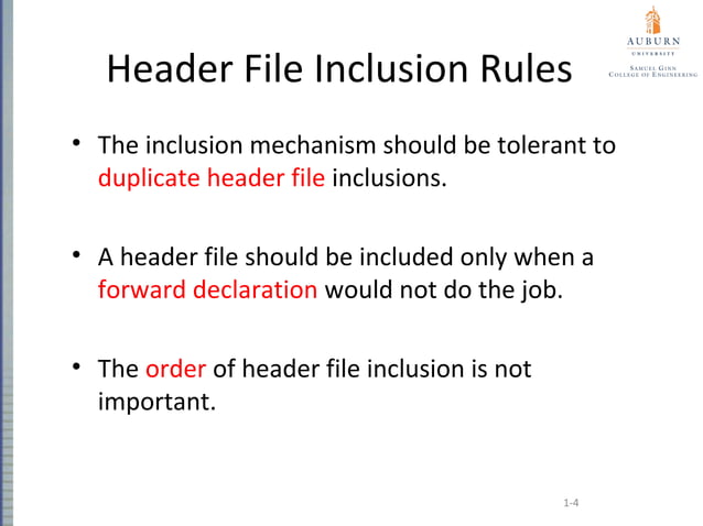 COMP2710 Software Construction: header files | PPT | Programming ...