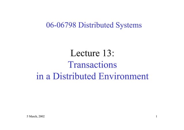 Lec13s transaction | PPT