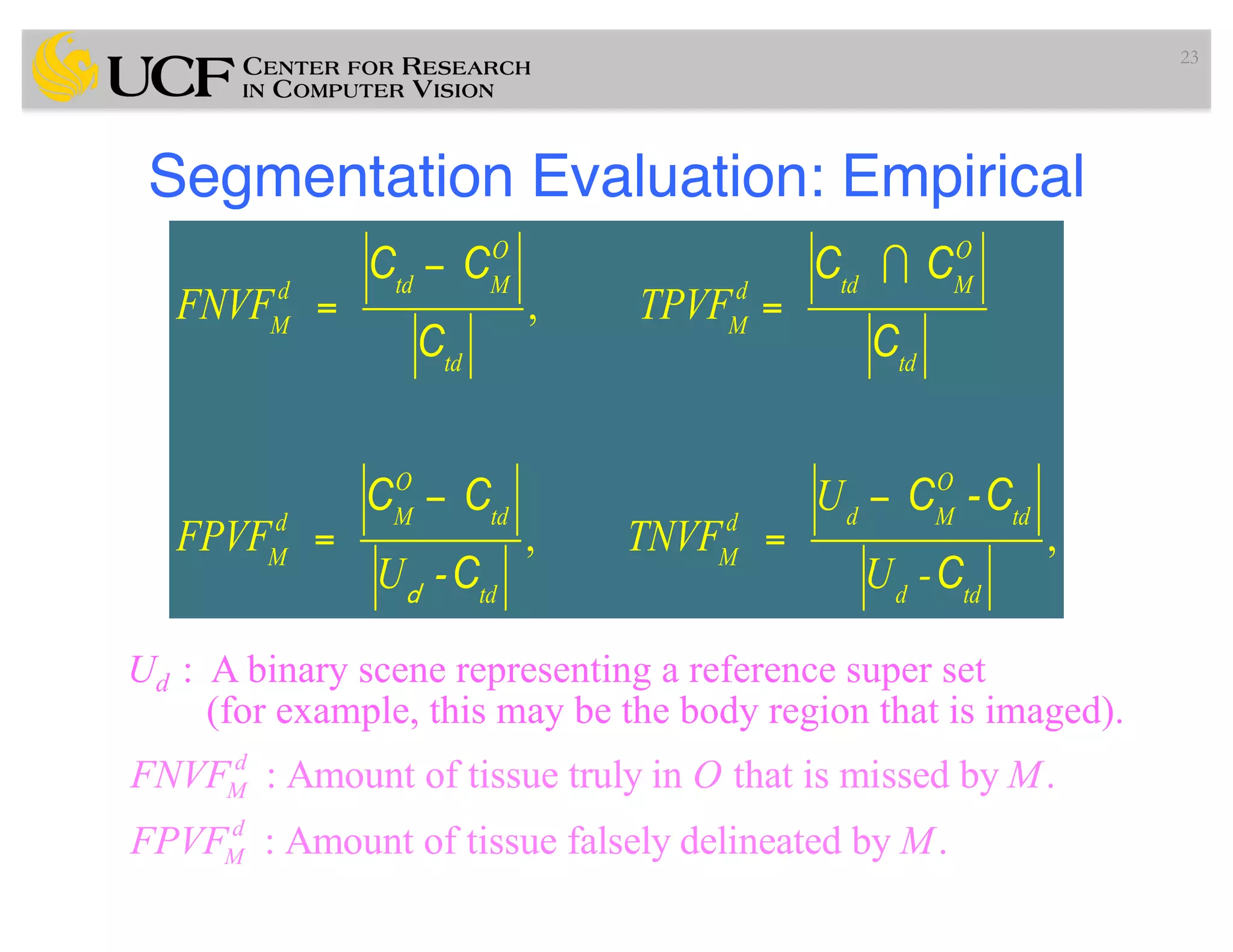 Lec14: Evaluation Framework for Medical Image Segmentation | PPT