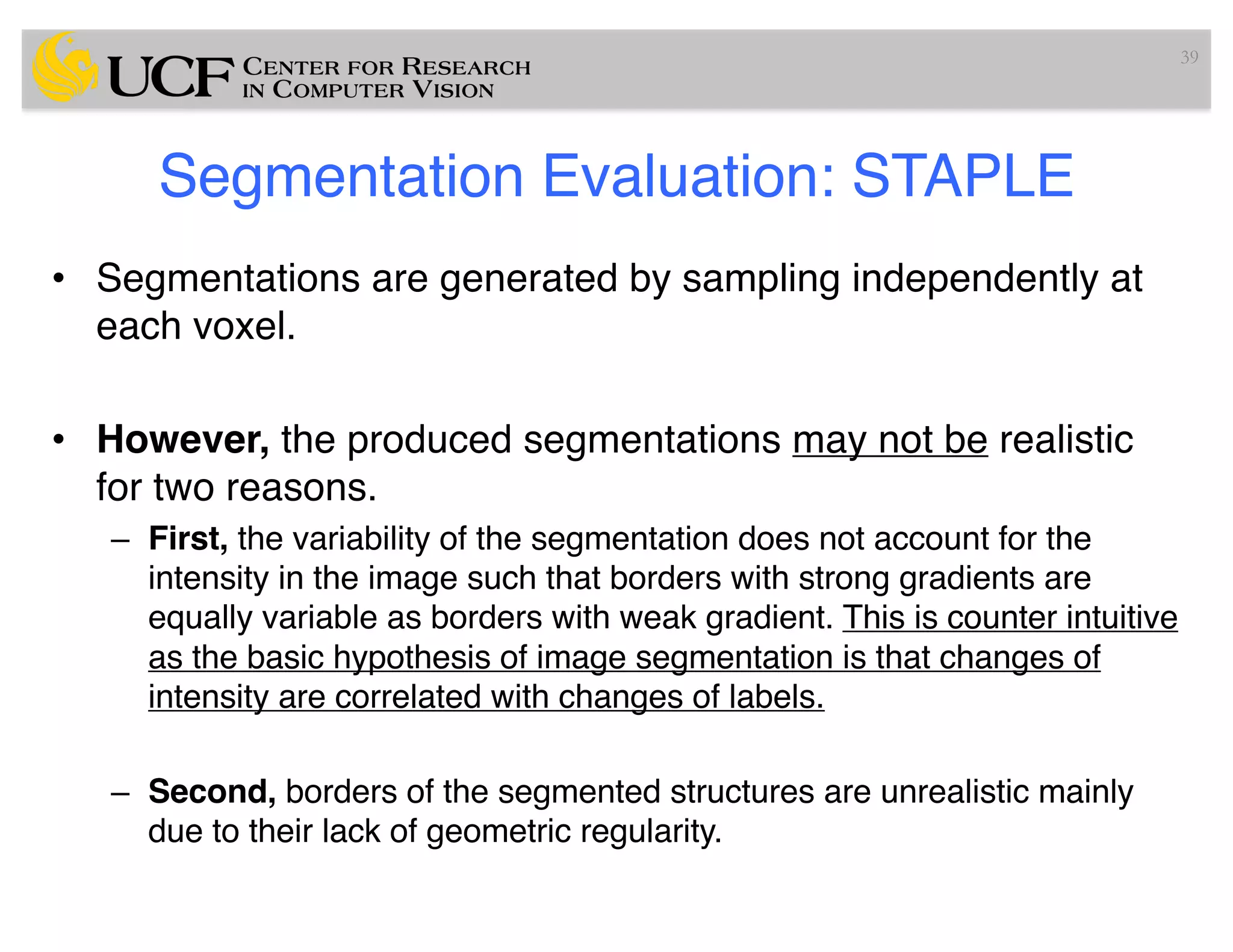 Lec14: Evaluation Framework for Medical Image Segmentation | PDF