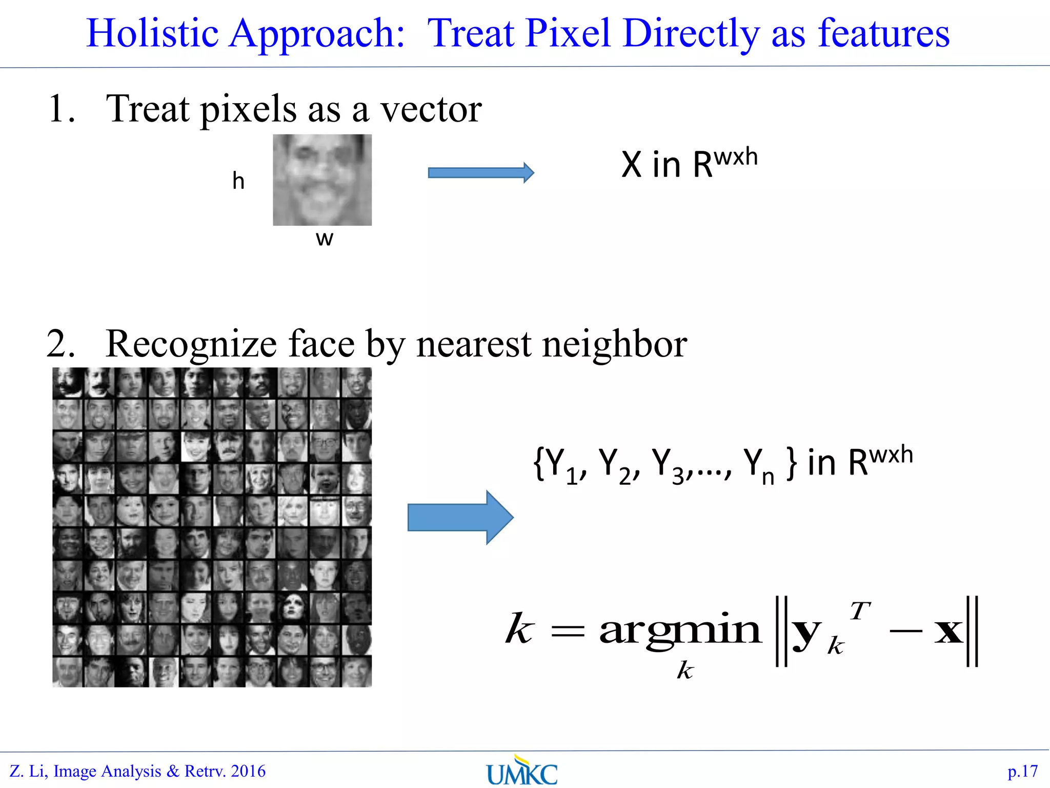 Lec14 eigenface and fisherface | PPT