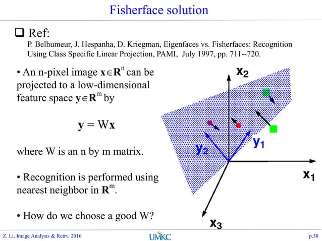 Lec14 eigenface and fisherface | PPT