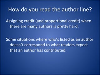 Lec 14 Authorship Issues | PPT