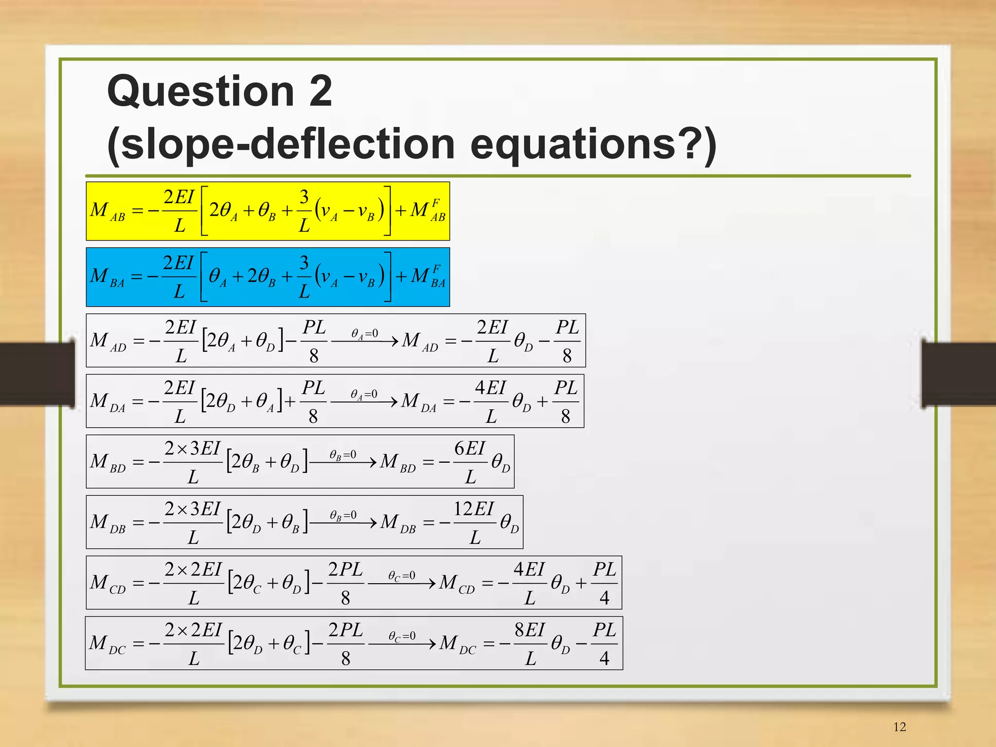 Slope-deflection question | PPT