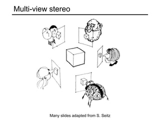 Lec14 multiview stereo | PPT