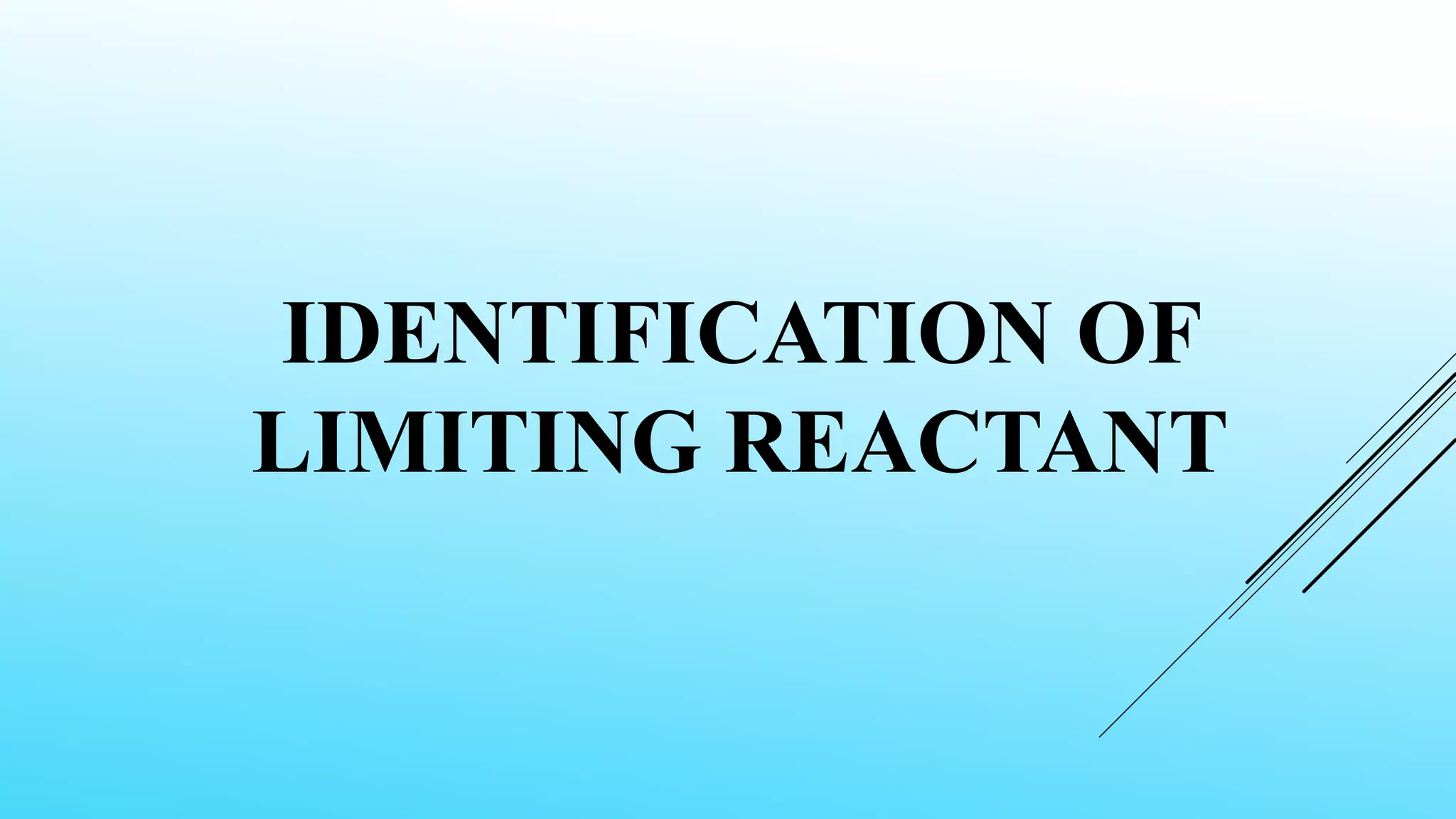 Limiting Reactant | PDF