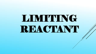Limiting Reactant | PDF