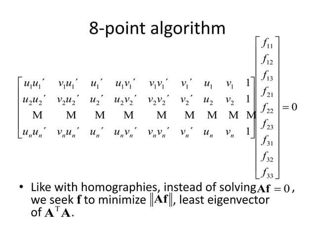 Computer vision - two view geometry | PPTX