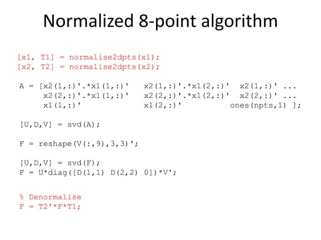 Computer vision - two view geometry | PPTX