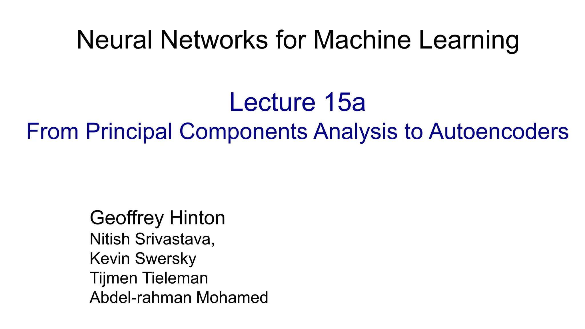 Neural Networks for Machine Learning and Deep Learning | PPT