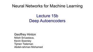 Neural Networks for Machine Learning and Deep Learning | PPT