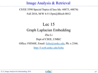 Lec15 graph laplacian embedding | PDF