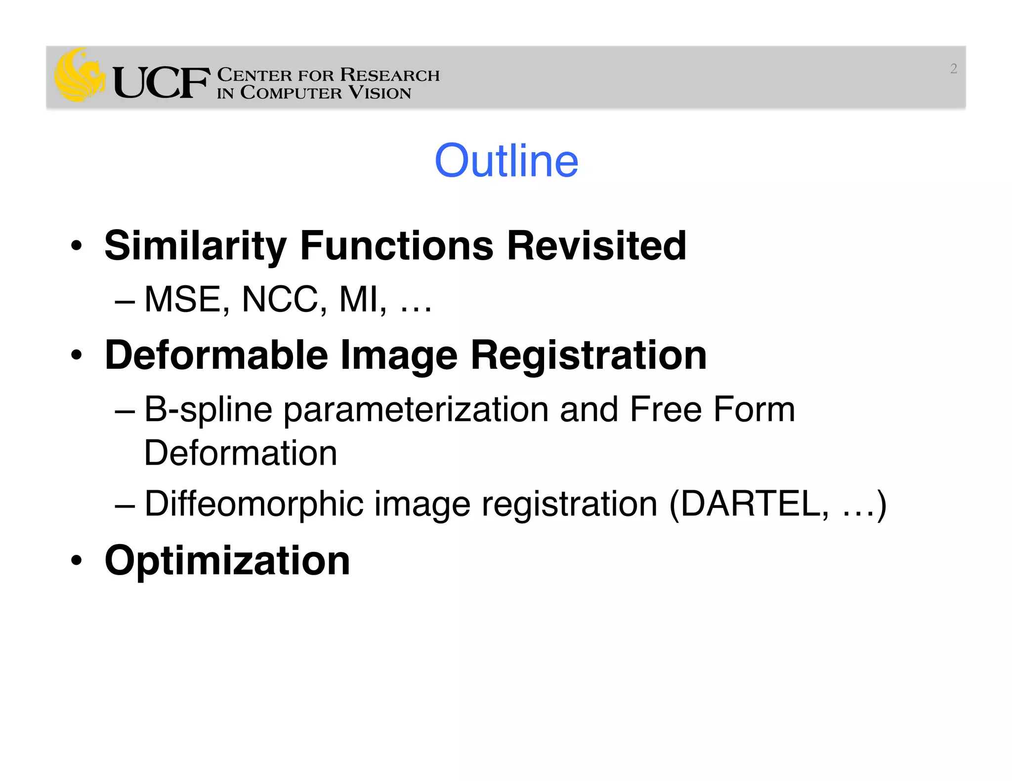 Lec16: Medical Image Registration (Advanced): Deformable Registration | PDF
