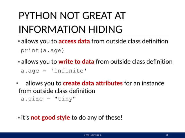 python programming lectures for object oriented | PPT