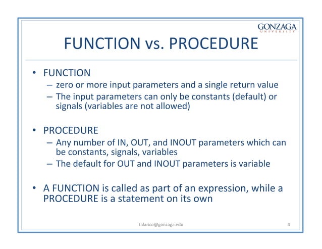 VHDL_functions and procedures_programming | PPT VHDL_functions and procedures_programming | PPT