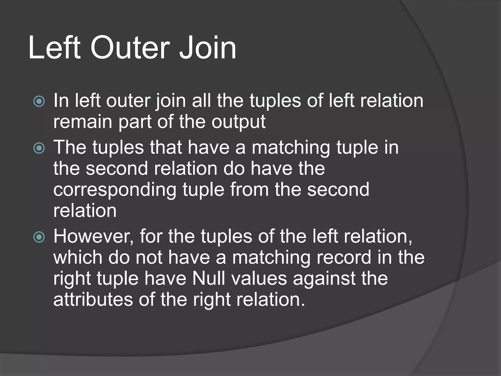 relational algebra (joins) | PPTX
