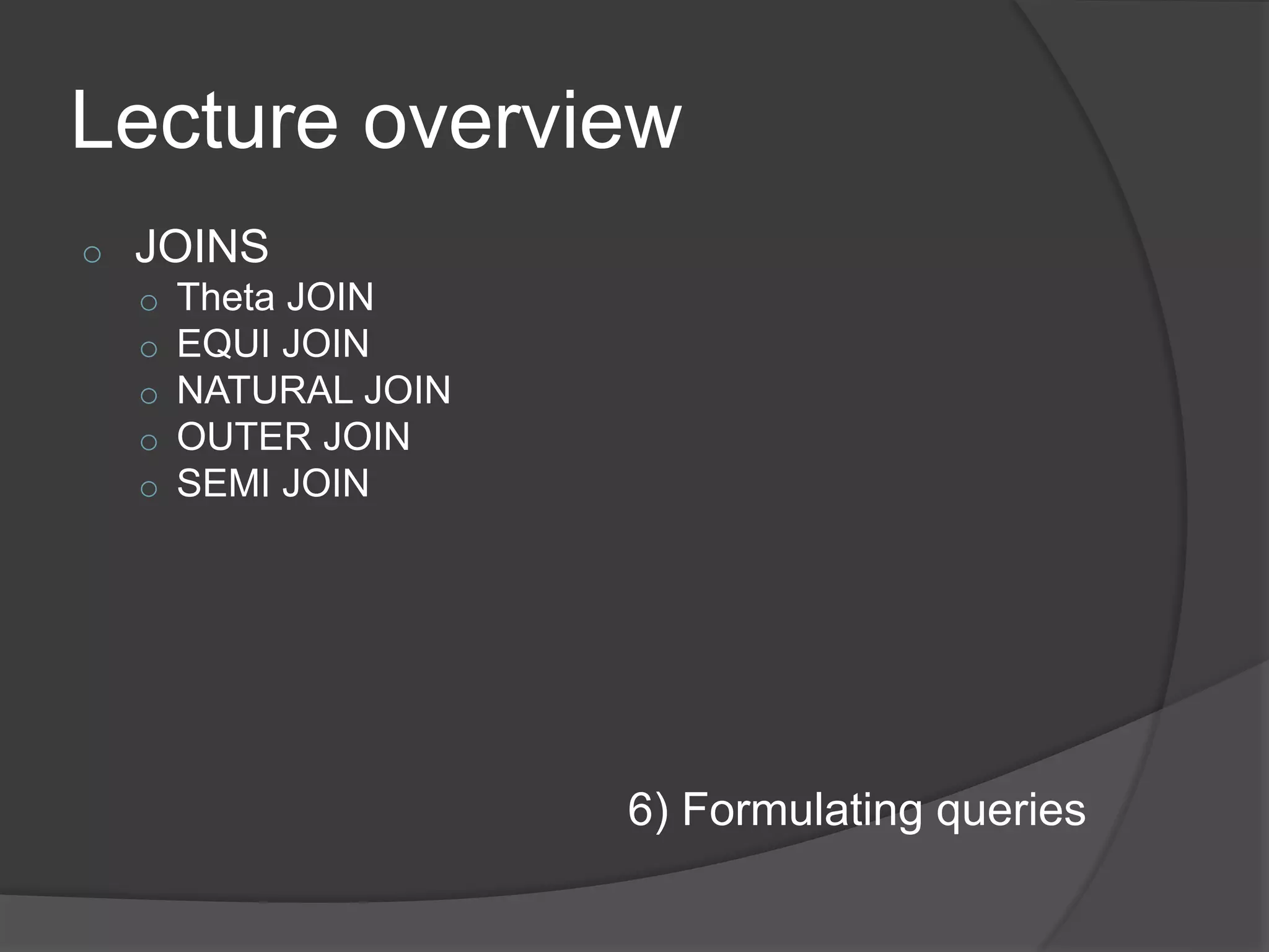 relational algebra (joins) | PPTX