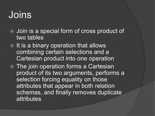 relational algebra (joins) | PPTX