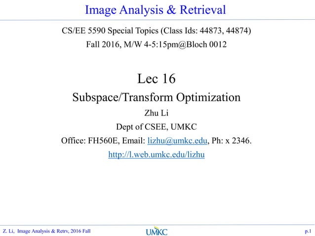 Lec16 subspace optimization | PPT