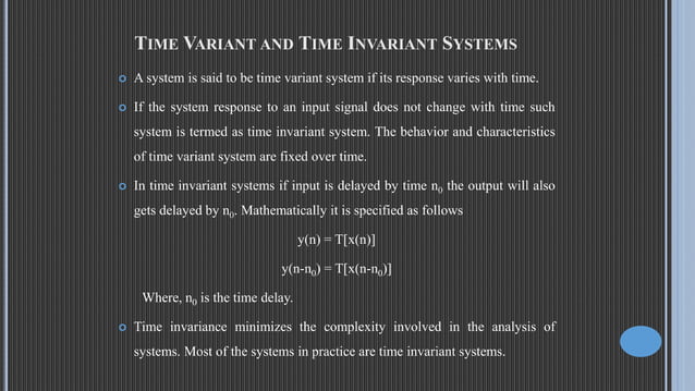 Discrete Time Systems & its classifications | PPTX | Physics | Science
