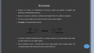 Discrete Time Systems & its classifications | PPTX