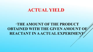 YIELD | PDF | Chemistry | Science