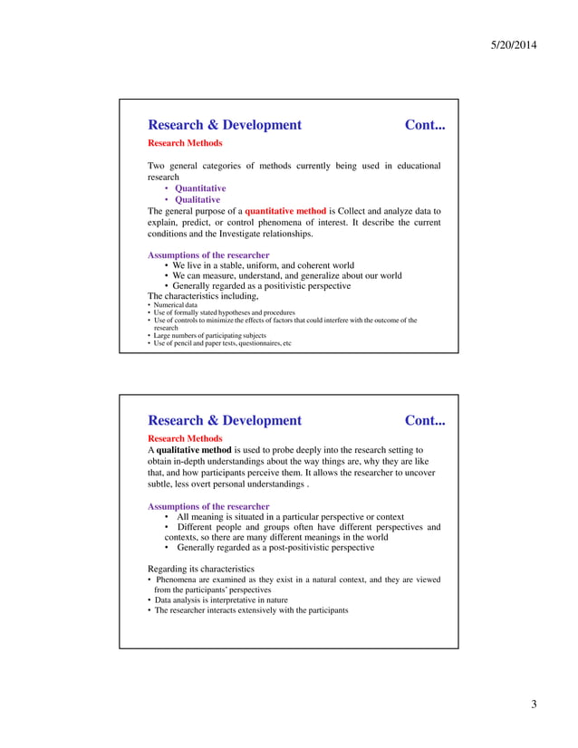 Research and Development | PDF