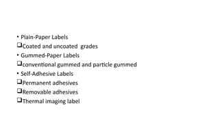 Polymer Packaging- (Labels and Labeling Machinery) | PPT