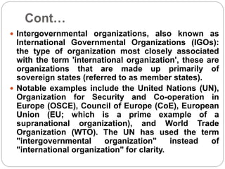 pakistans role in regional and international organizations | PPTX