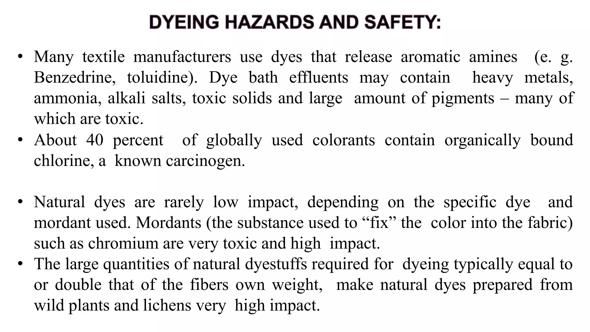 Hazards in Textile processing Industries | PPTX