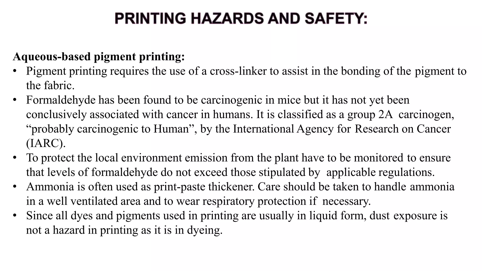 Hazards in Textile processing Industries | PPTX