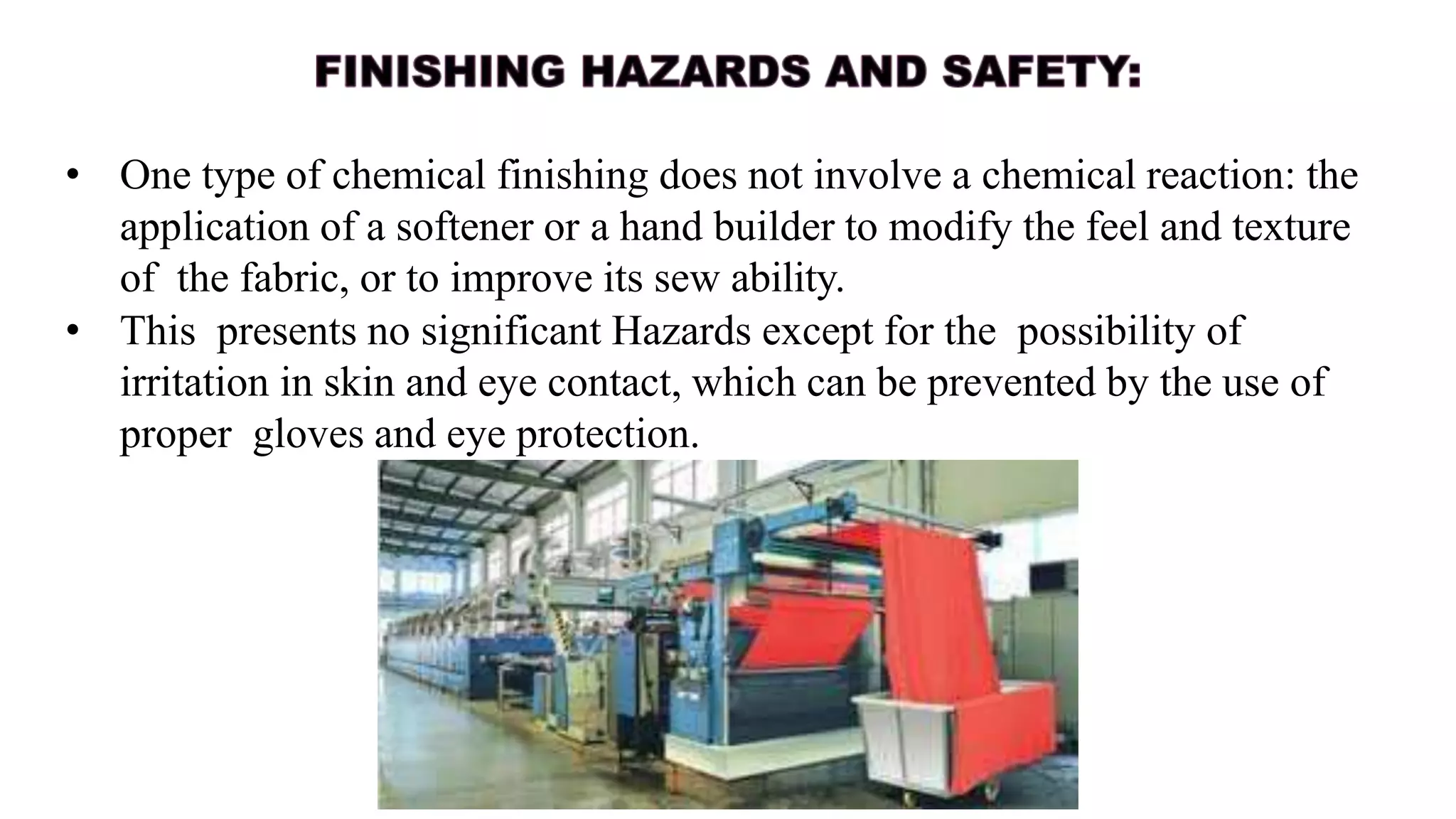 Hazards in Textile processing Industries | PPTX