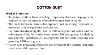 Hazards in Textile processing Industries | PPTX