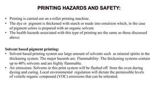 Hazards in Textile processing Industries | PPTX
