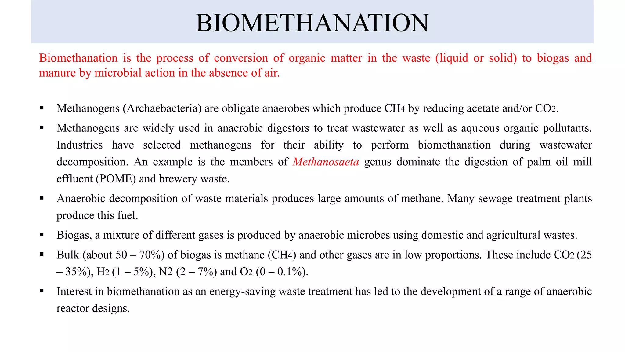 Biomethanation and energy recovery- bioscrubbers and biofilters | PPTX