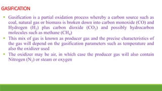 Gasifier types - Fixed and Fluidized bed gasification | PPT