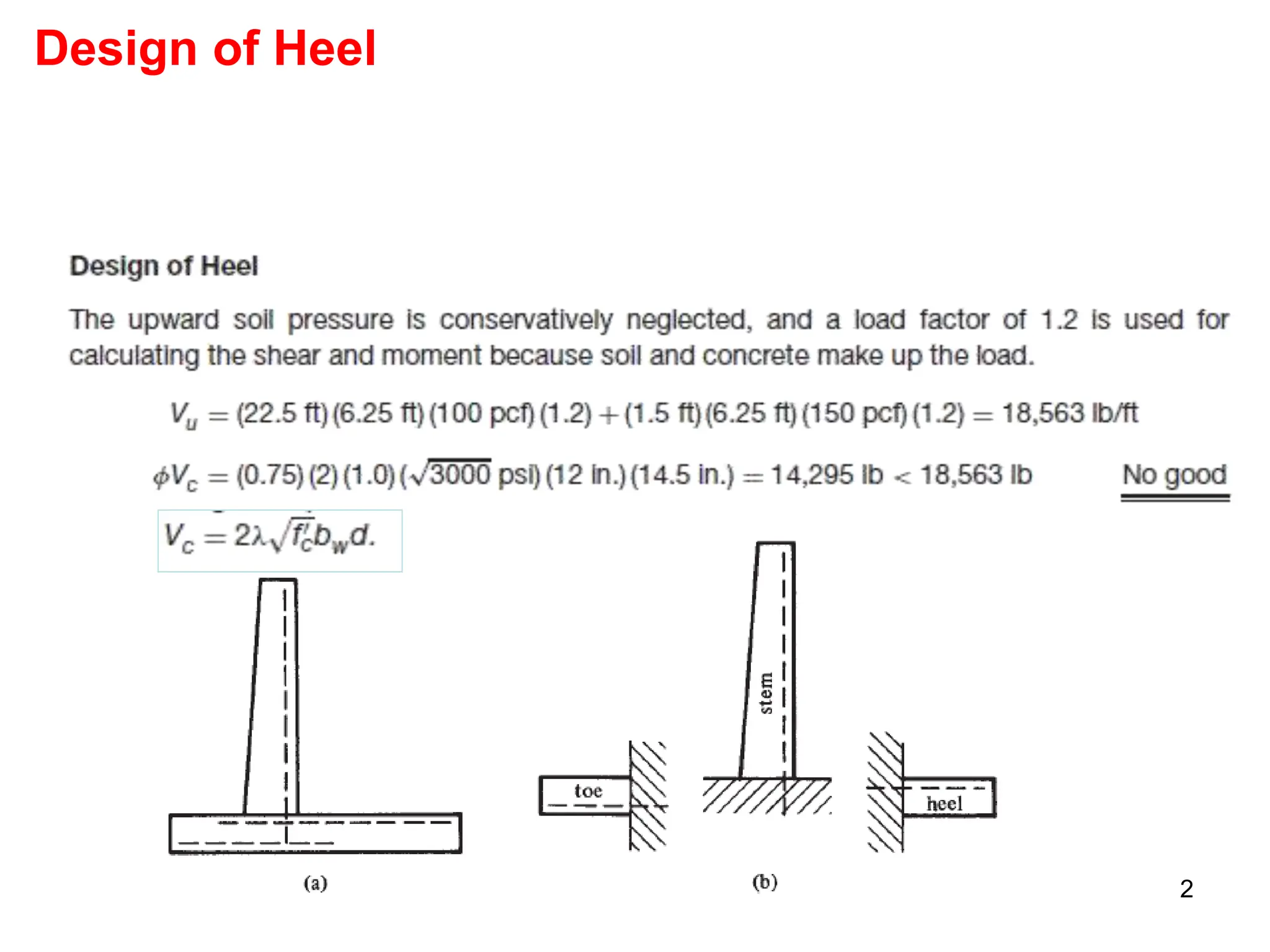 Lec 18 - Cantilever Retaining Walls-Design and Detailing Continued.PPT