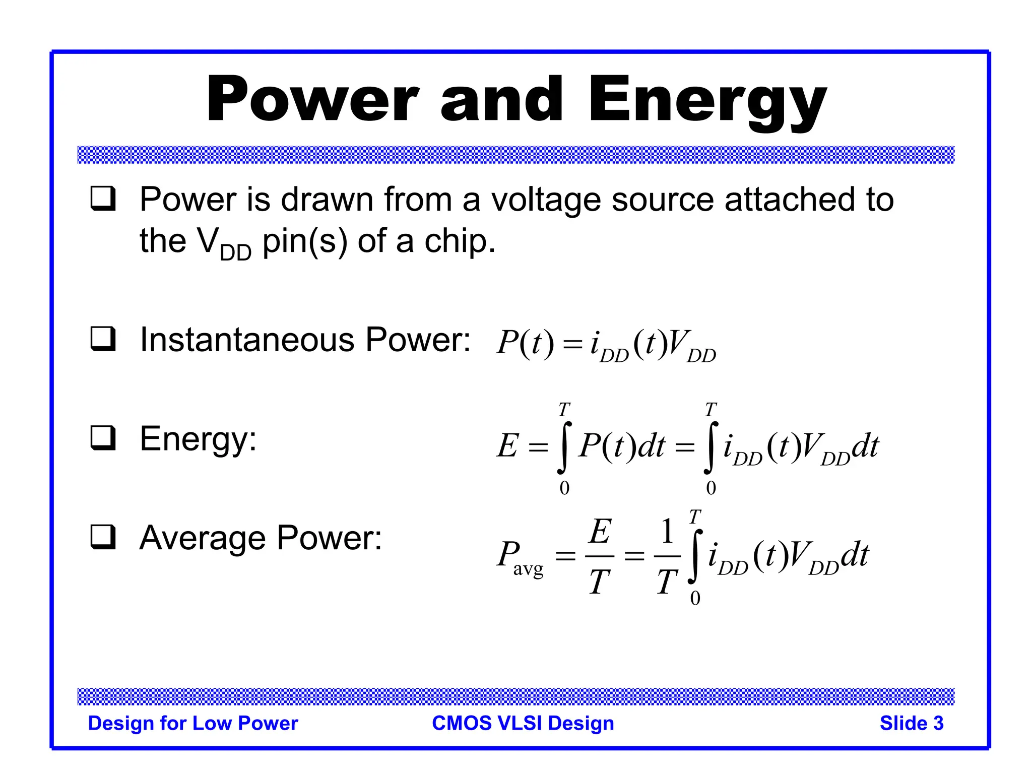 Introduction to CMOS VLSI Design for Low Power | PPT