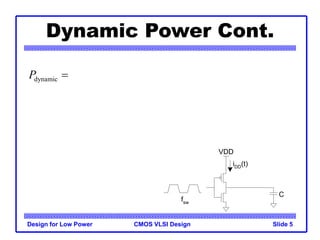 Introduction to CMOS VLSI Design for Low Power | PPT