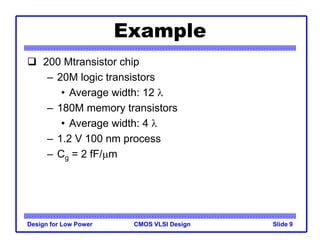 Introduction to CMOS VLSI Design for Low Power | PPT