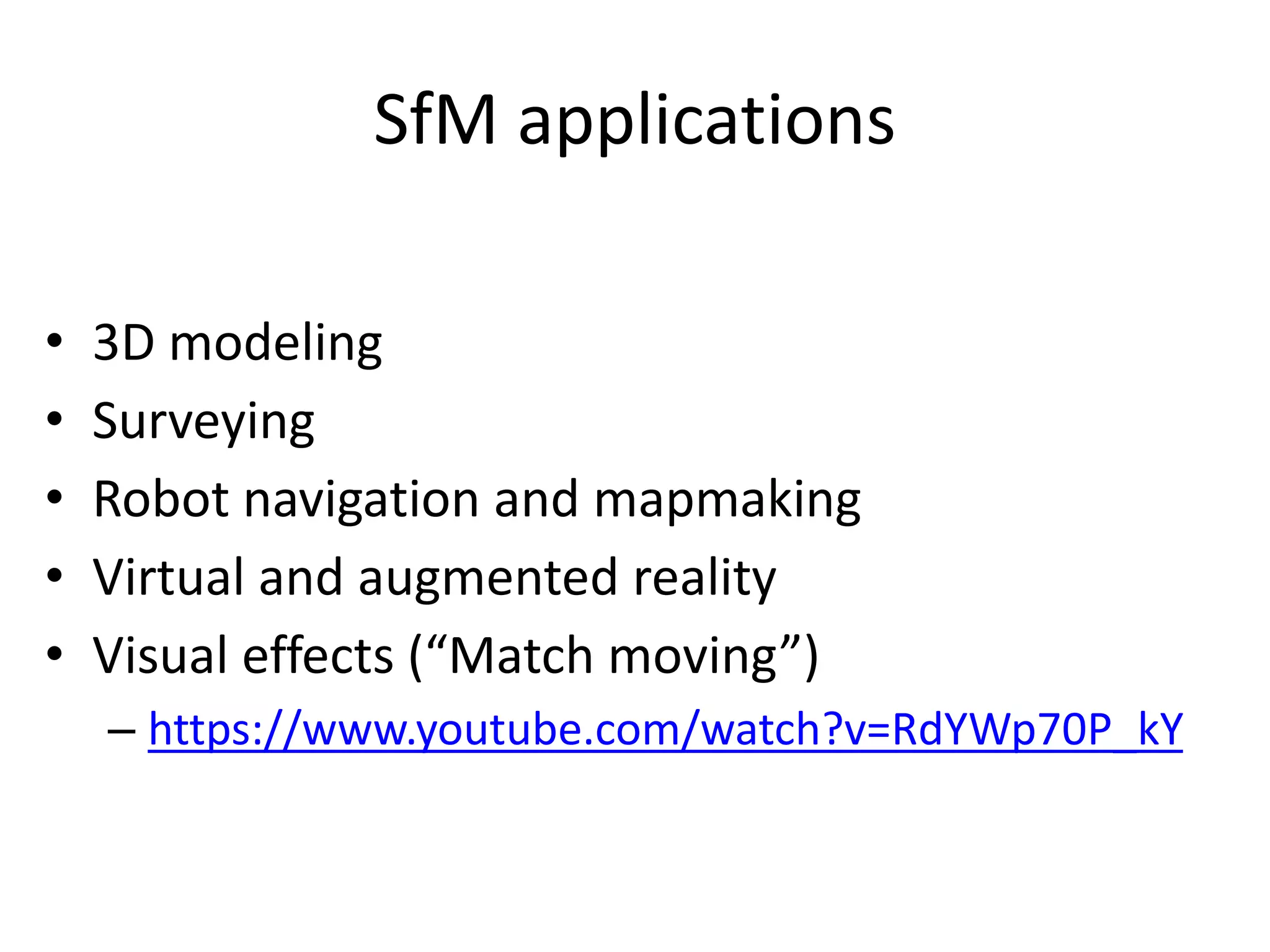 Computer Vision Structure from motion | PPTX