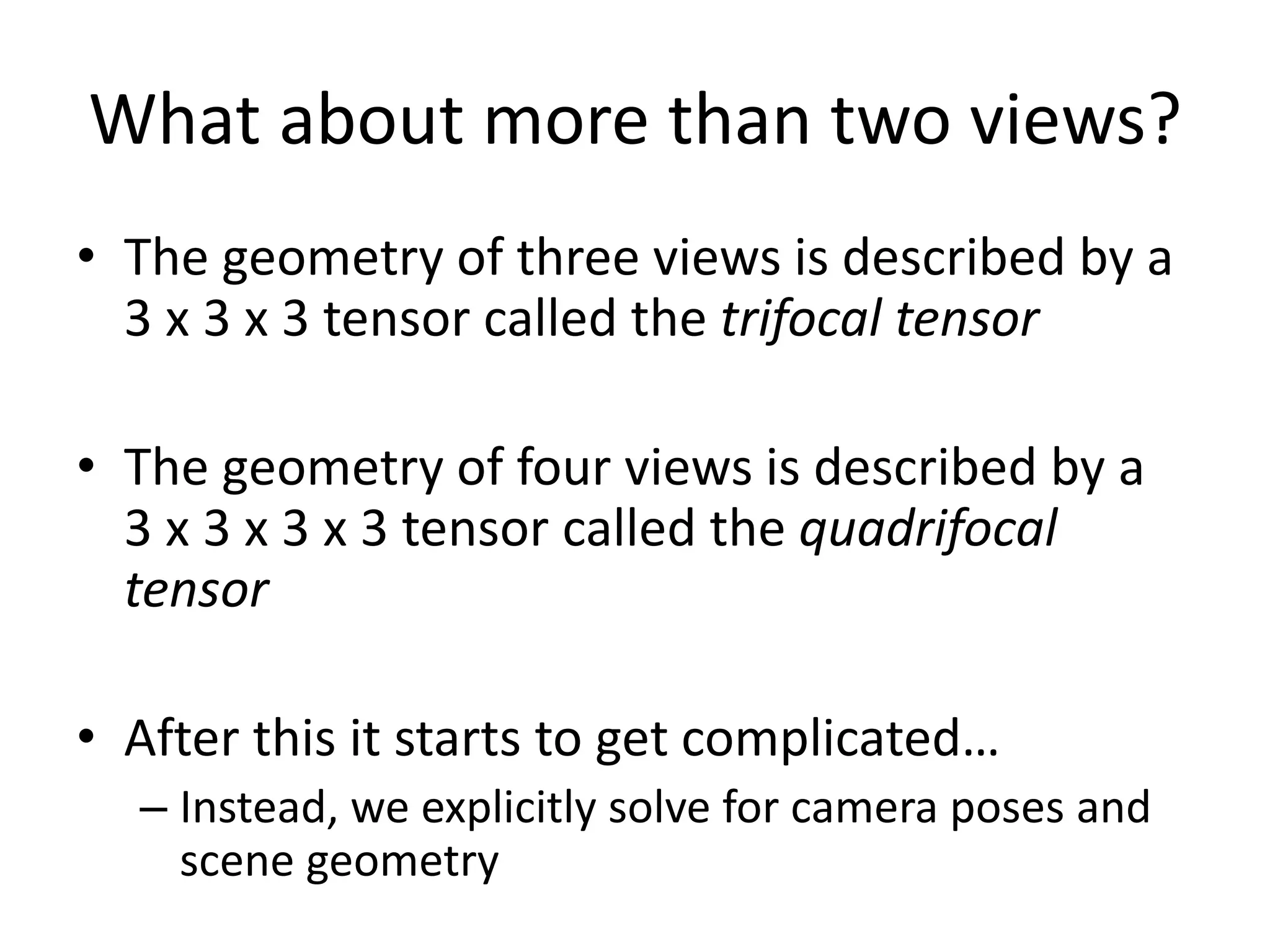 Computer Vision Structure from motion | PPTX